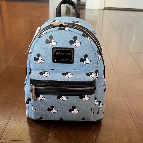 Loungefly | Bags | Loungefly Mickey Mouse Backpack Blue And Black ...